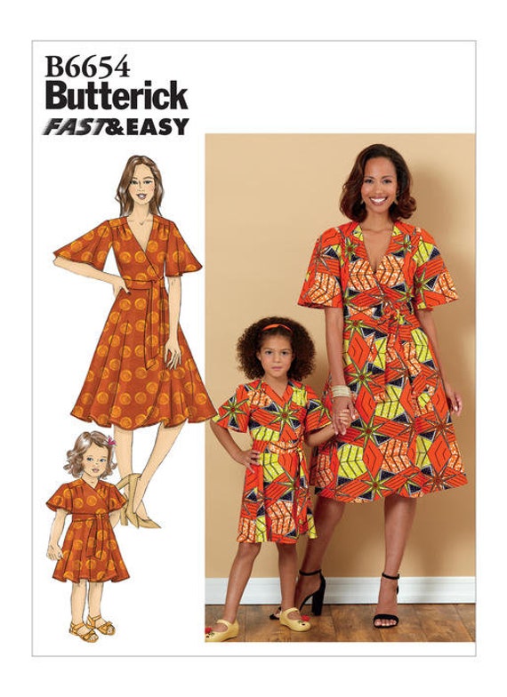 Sewing Pattern Womens & Girls Wrap Dress Butterick Pattern | Etsy