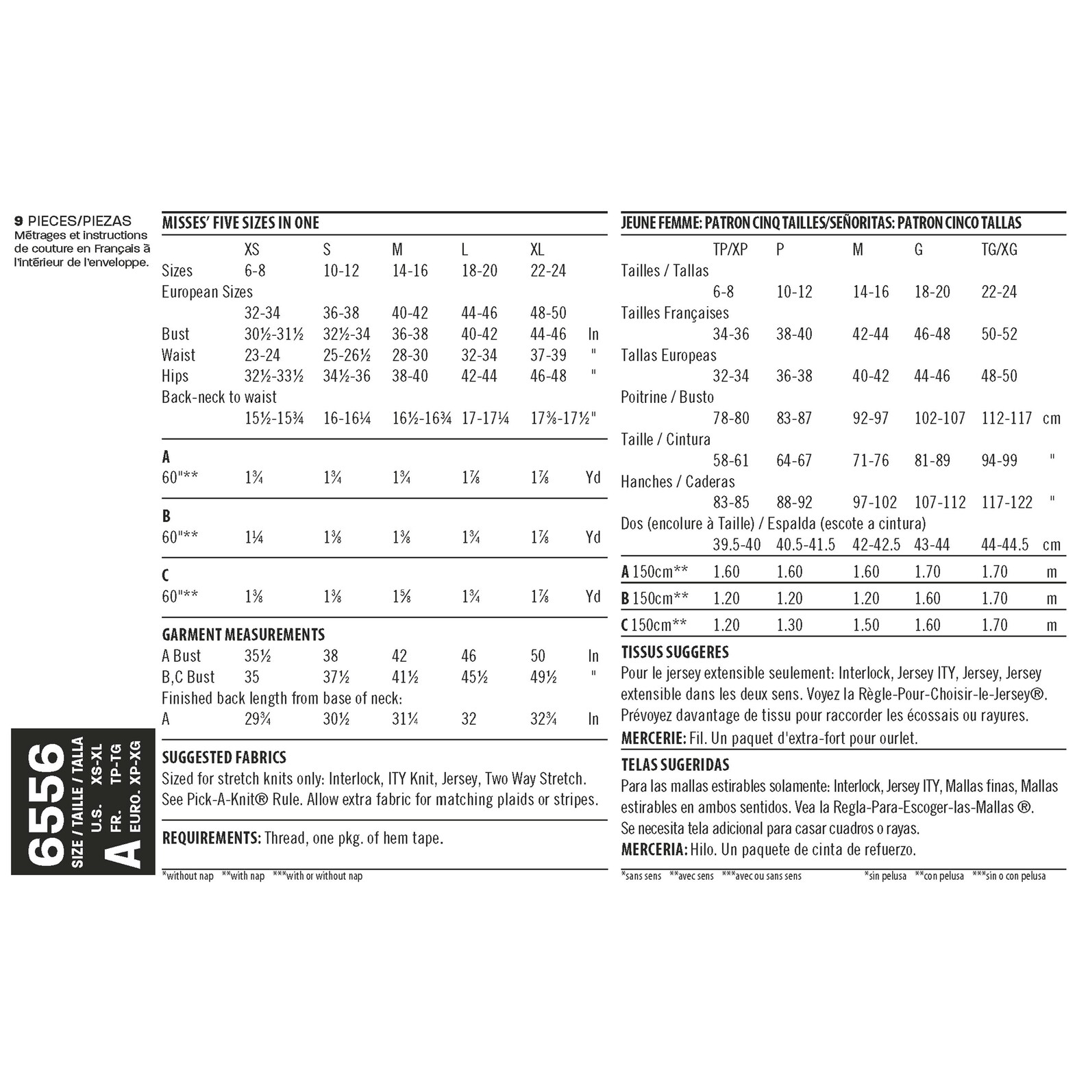 Sewing Pattern for Womens Tops in Misses Sizes New Look - Etsy