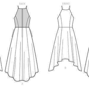 Sewing Pattern for Misses' Princess Seam HIGH-LOW Dresses W/pockets ...