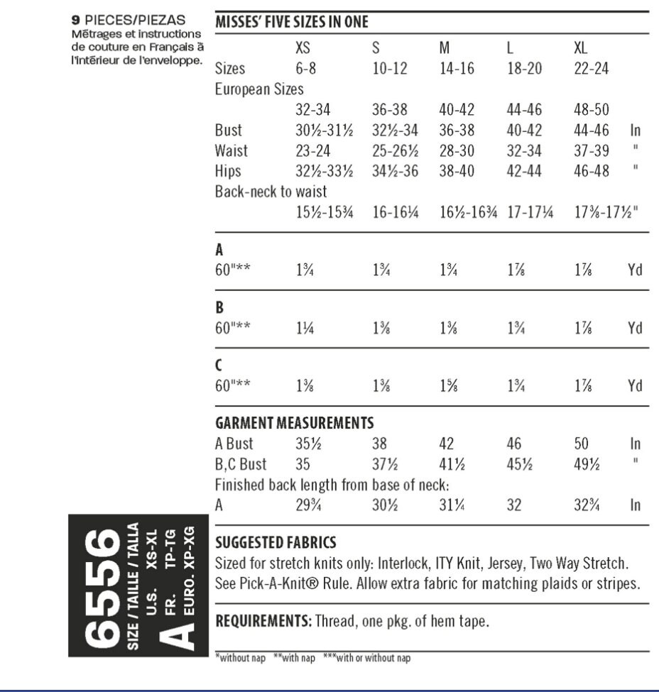 Sewing Pattern for Womens Tops in Misses Sizes New Look - Etsy