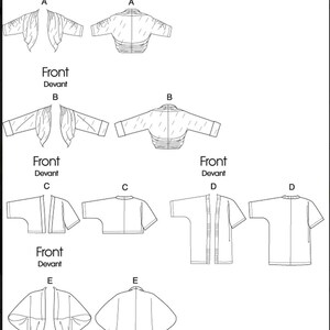 Sewing Pattern for Womens' Dolman Sleeve Jackets, Butterick Pattern ...