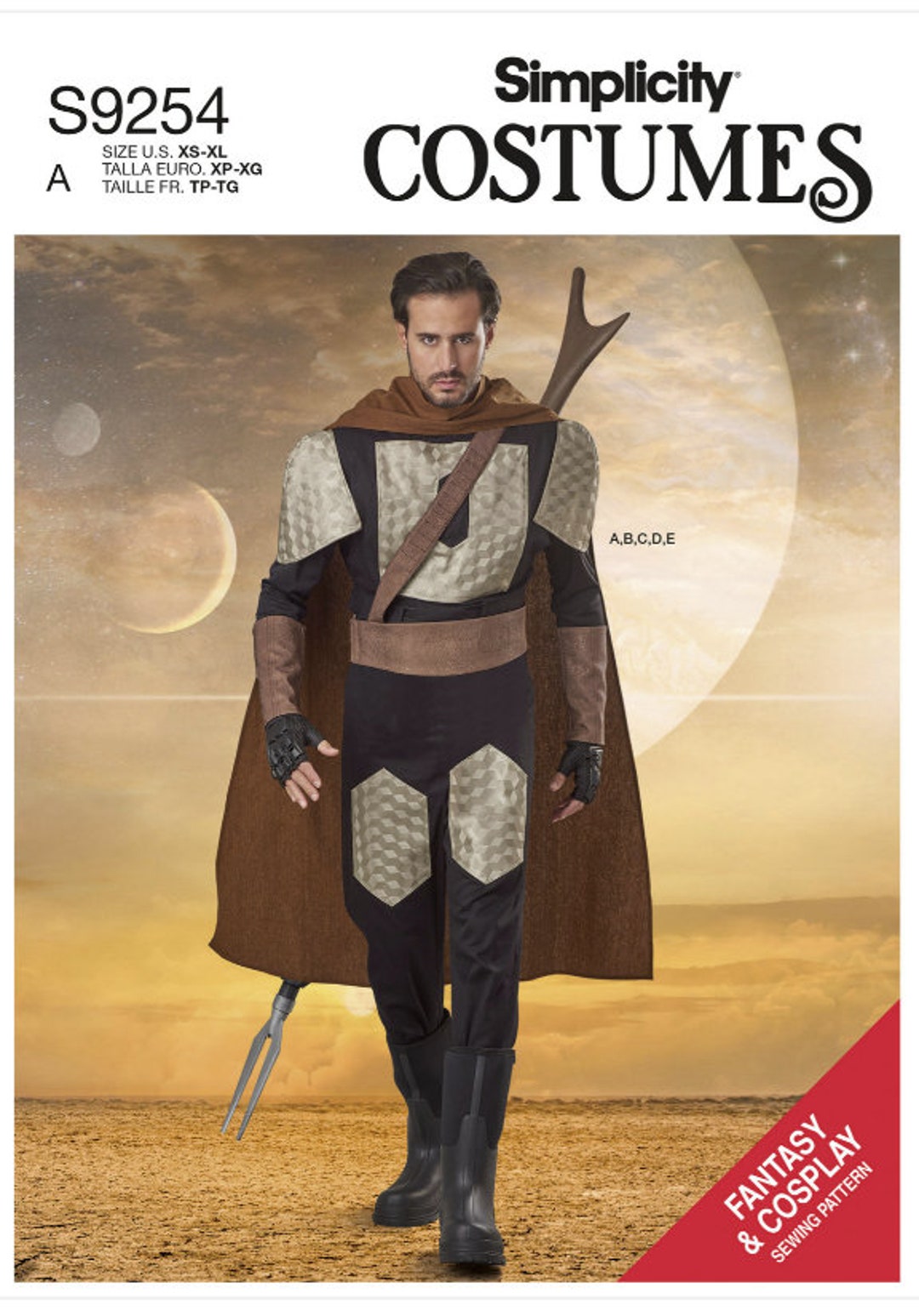 Sewing Pattern for Mens Fantasy & Cosplay Costume, Space Bounty Hunter ...