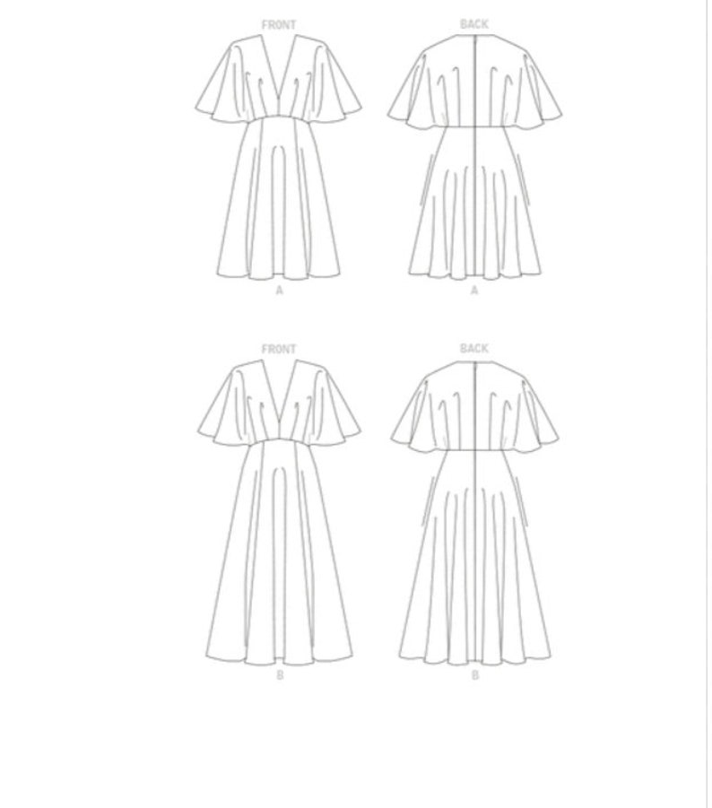 Sewing Pattern Womens Deep V Neck Dress Vogue Pattern V1801 - Etsy