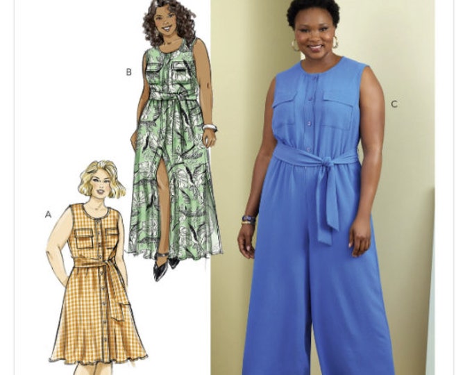 Sewing Pattern for Womens DRESS or JUMPSUIT in Womens Plus Sizes ...