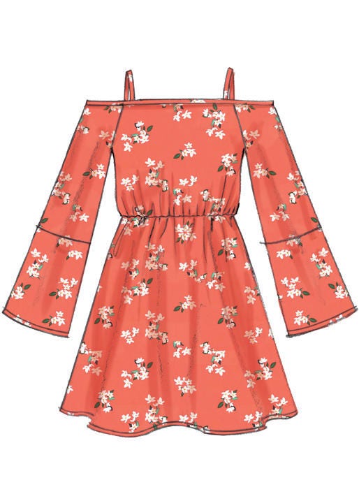 Sewing Pattern Children's/girls Off-the-shoulder Top - Etsy