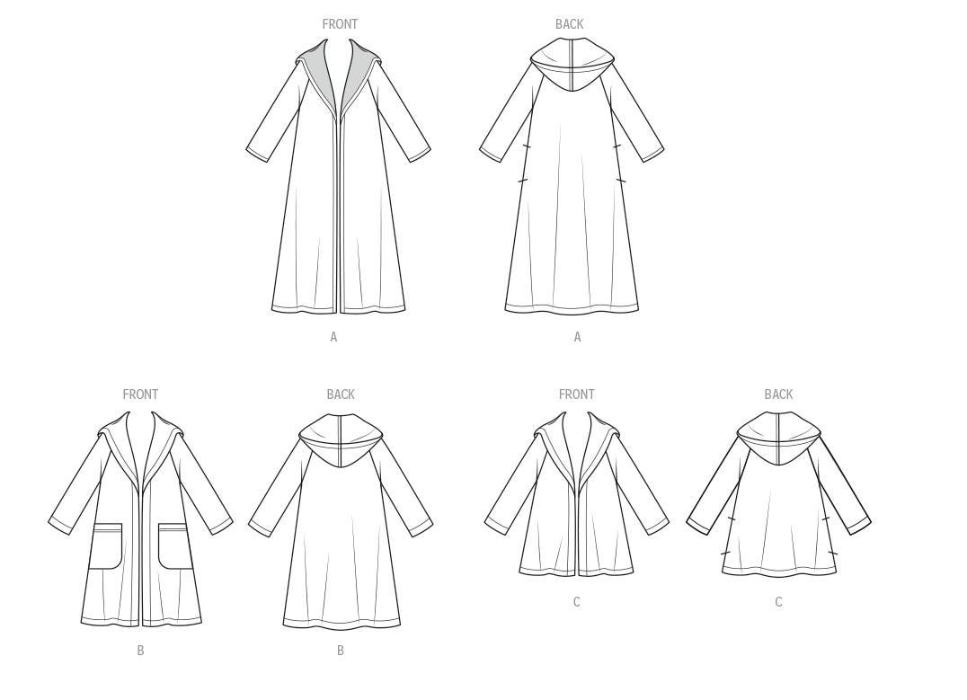 Sewing Pattern for Womens Hooded Coats and Jacket, New Look N6811, New ...