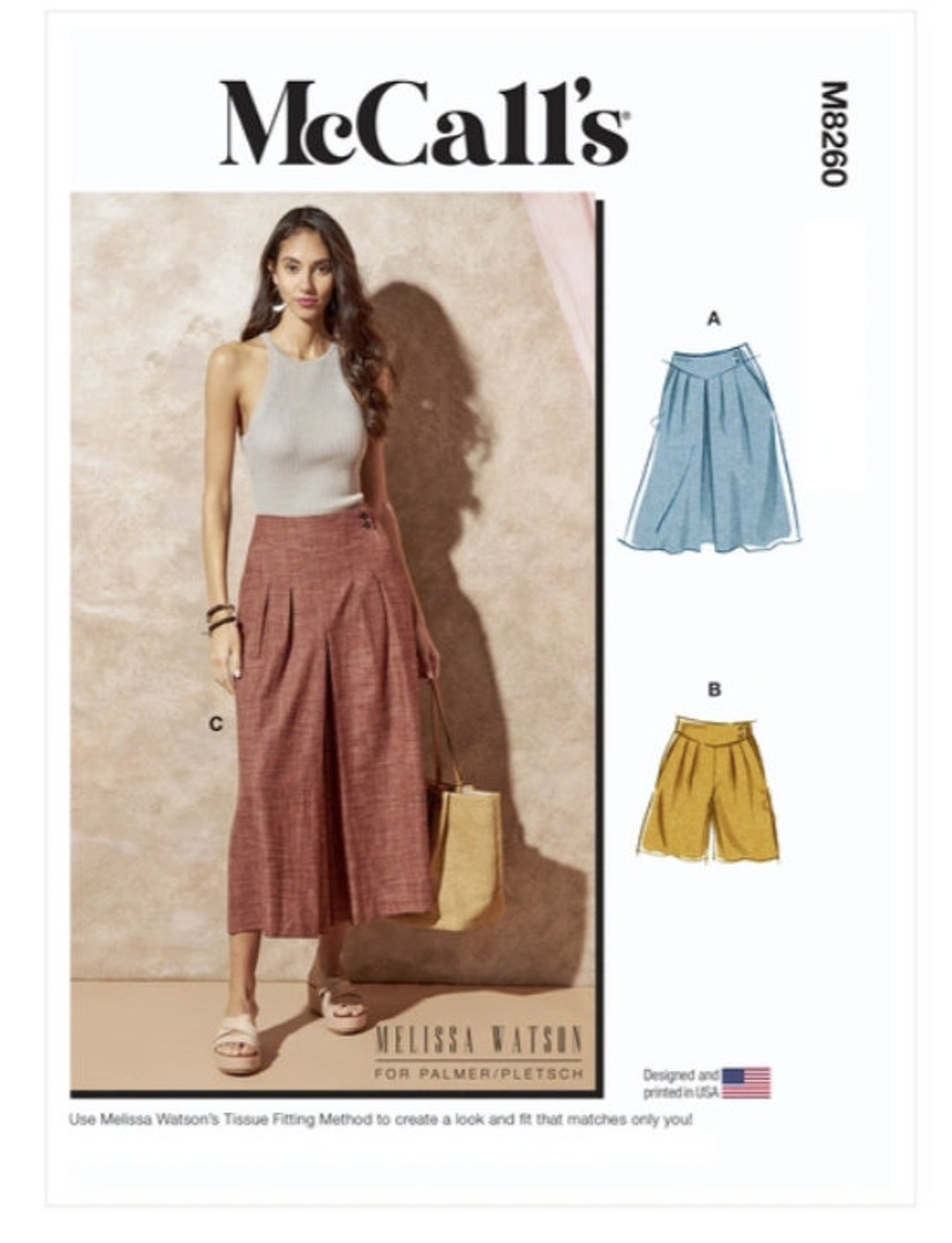 Sewing Pattern for Womens Skirt, Shorts, Pants, Culottes, Mccall's ...