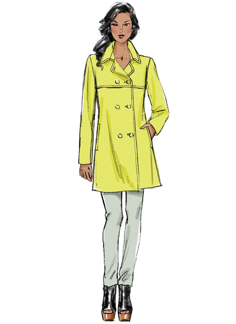 Sewing Pattern for Womens Double Breasted TRENCH COATS W/ Belt, Vogue ...