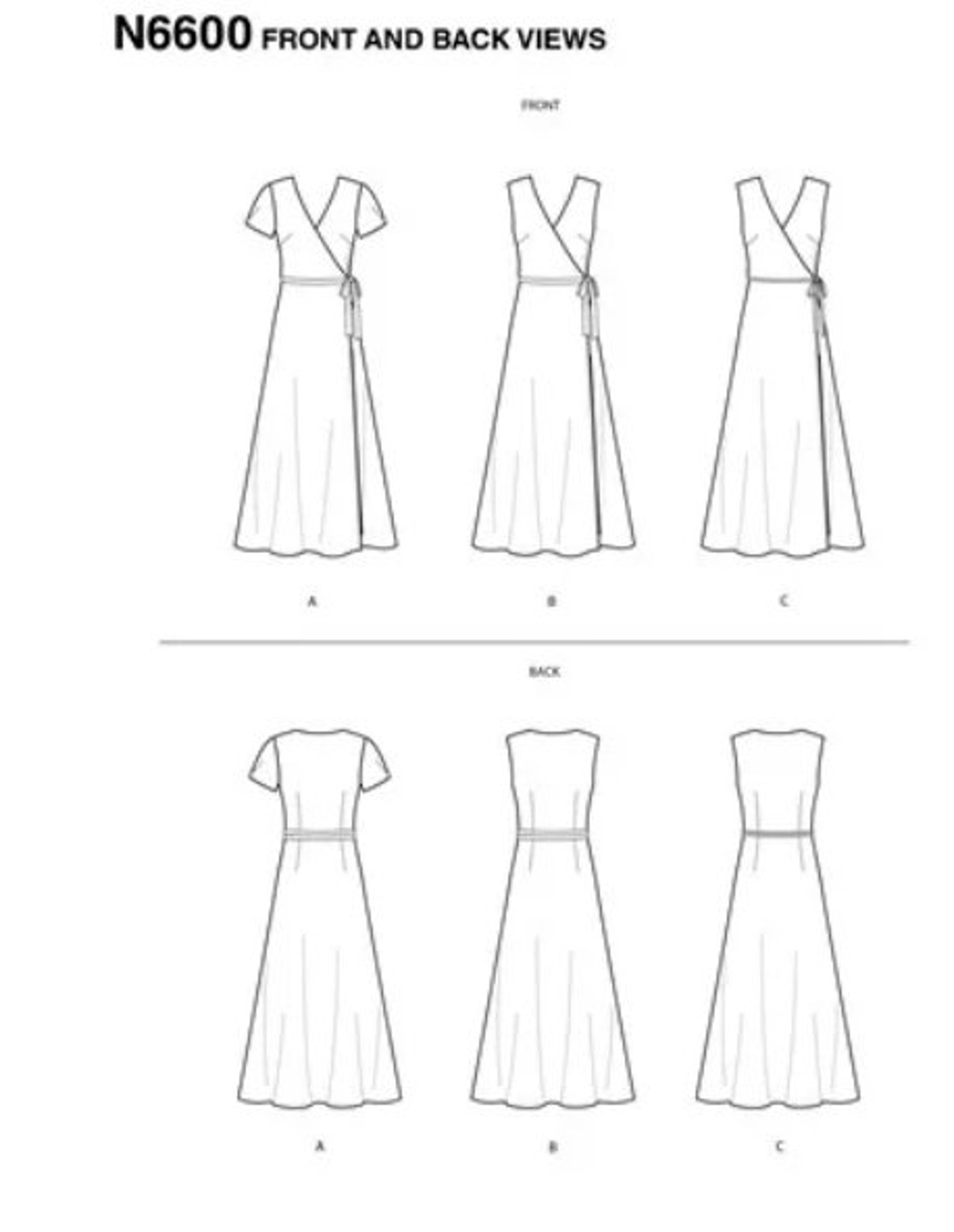 Sewing Pattern for Womens Wrap Dress New Look Pattern 6600 - Etsy