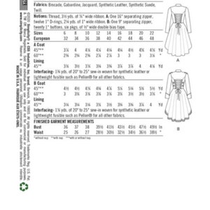 Sewing Pattern for Womens Costume Coats, Simplicity 9086, Halloween ...