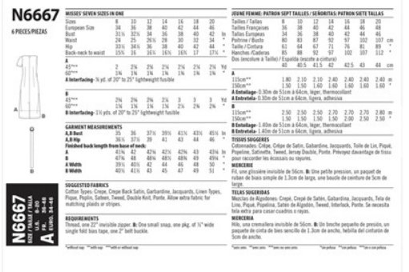 Sewing Pattern for Womens Dresses New Look Pattern N6667 - Etsy