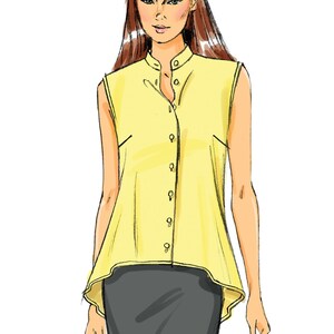 Sewing Pattern for Womens Button Down Tunic Shirts, Butterick Pattern ...