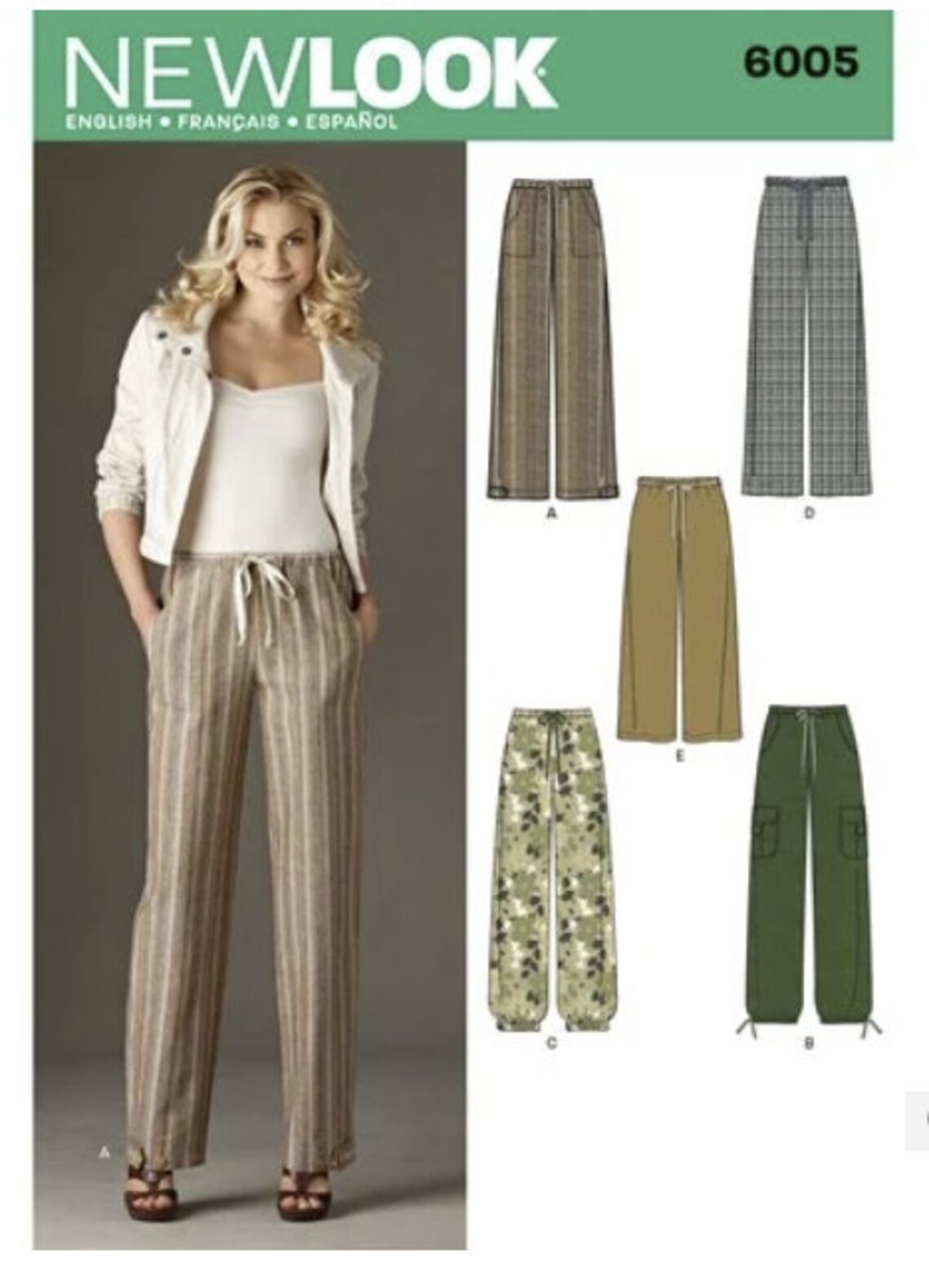 Sewing Pattern for Womens Pants, New Look Pattern N6005, New Pattern ...