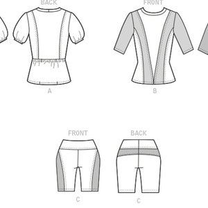 Sewing Pattern for Womens Shorts & Tops, Mccalls Pattern M8208, Womens ...