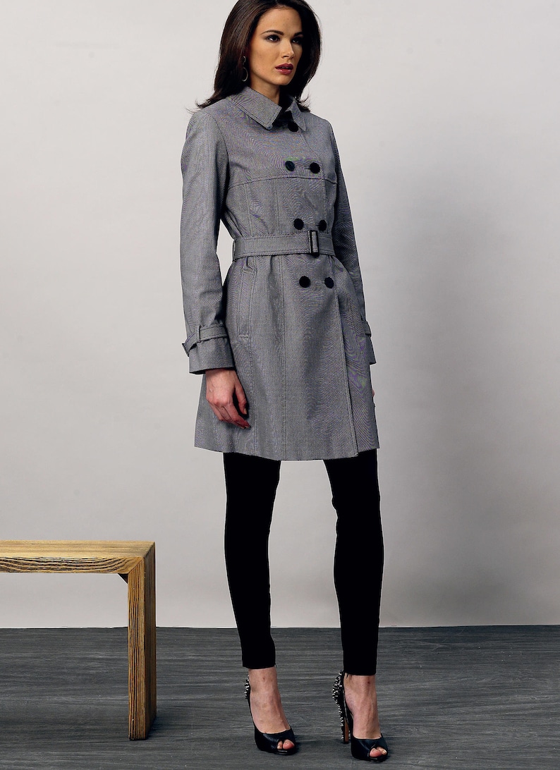 Sewing Pattern for Womens Double Breasted TRENCH COATS W/ Belt, Vogue ...