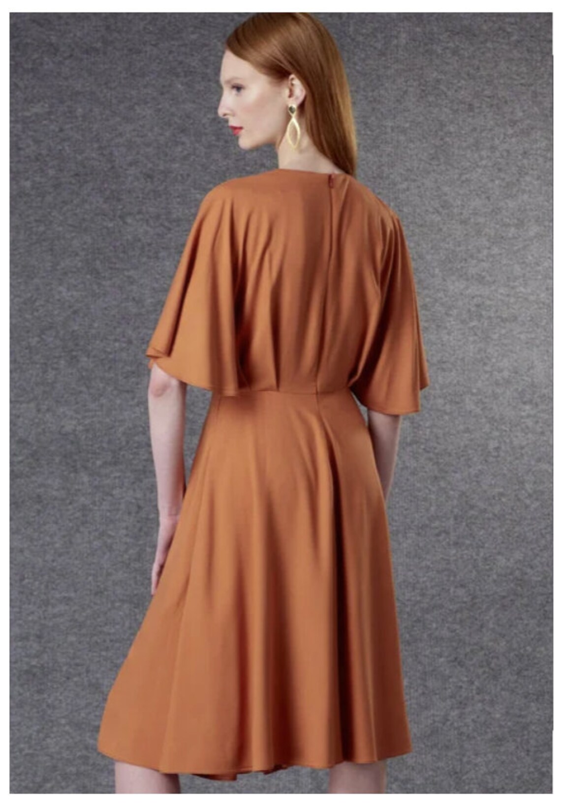 Sewing Pattern Womens Deep V Neck Dress Vogue Pattern V1801 | Etsy