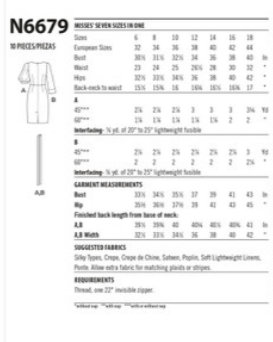 Sewing Pattern for Womens Dress New Look Pattern N6679 New - Etsy