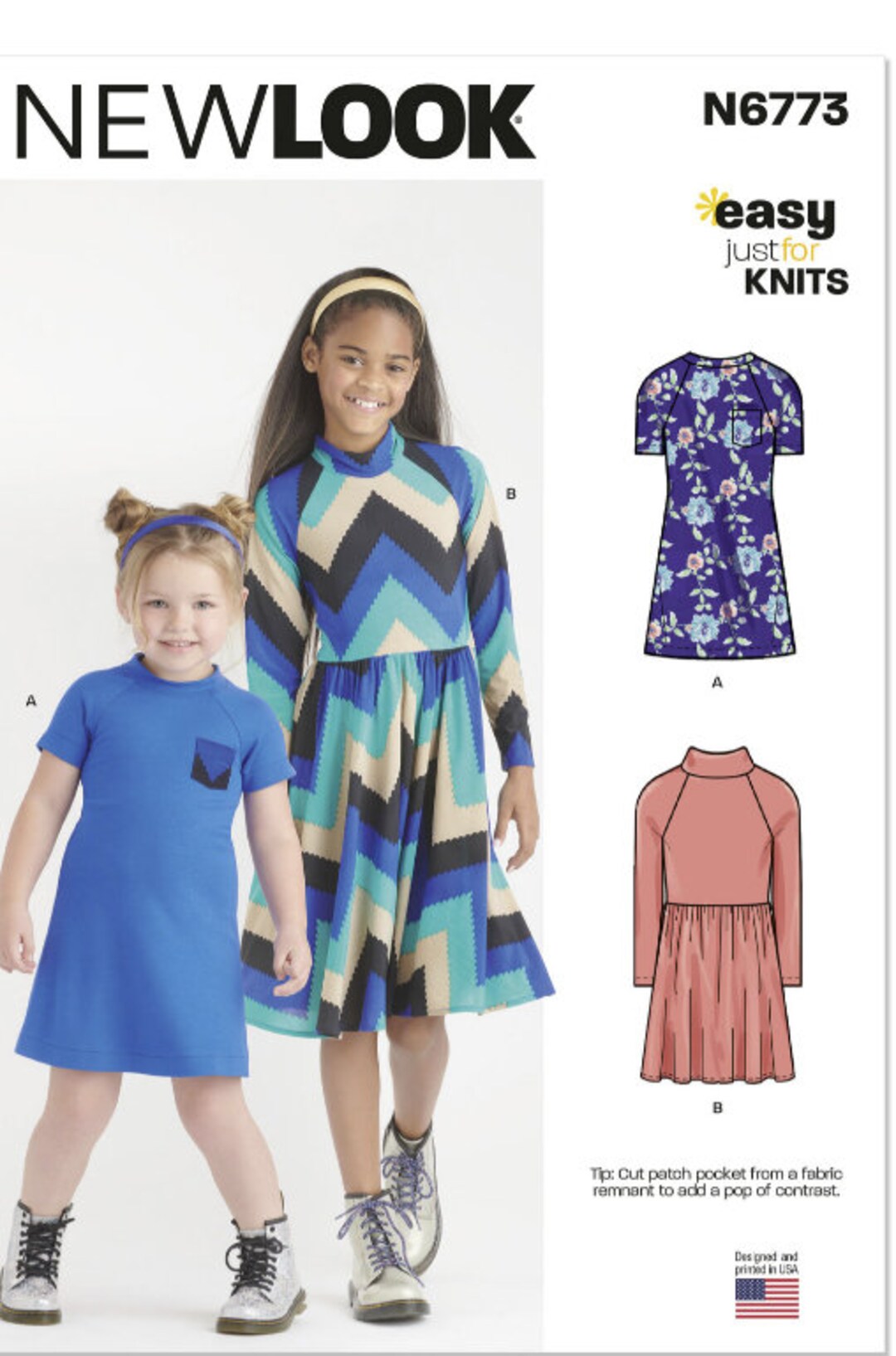 Sewing Pattern for Girls Dress, New Look Pattern N6773, New Pattern ...