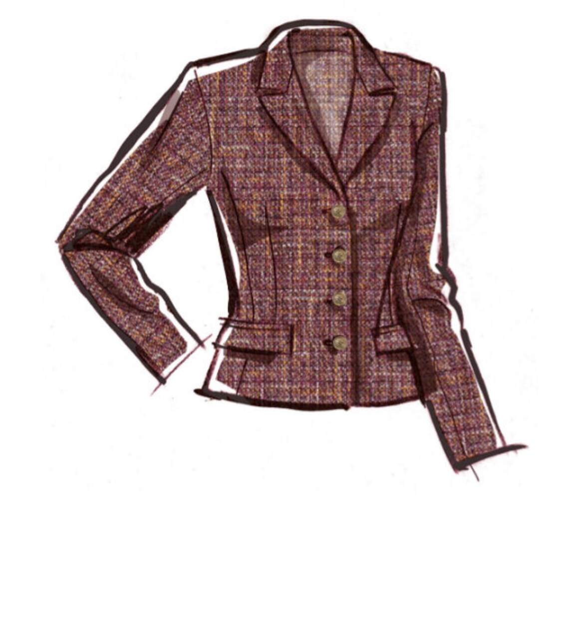Sewing Pattern for Womens Blazer and Vest by Melissa Watson - Etsy