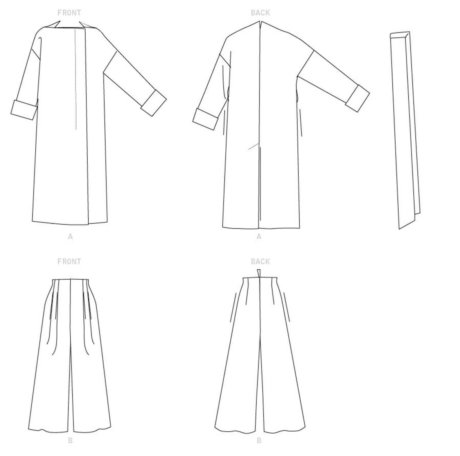 Sewing Pattern Womens DUSTER COAT and PANTS Vogue Pattern - Etsy