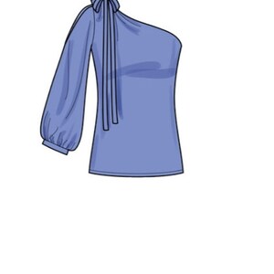 Sewing Pattern for Womens Tops, One-shoulder Tops, New Look Pattern ...