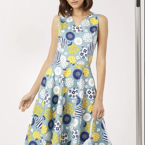 Sewing Pattern for Womens Dress in Sizes 8-18, V-neck Dresses, New Look ...