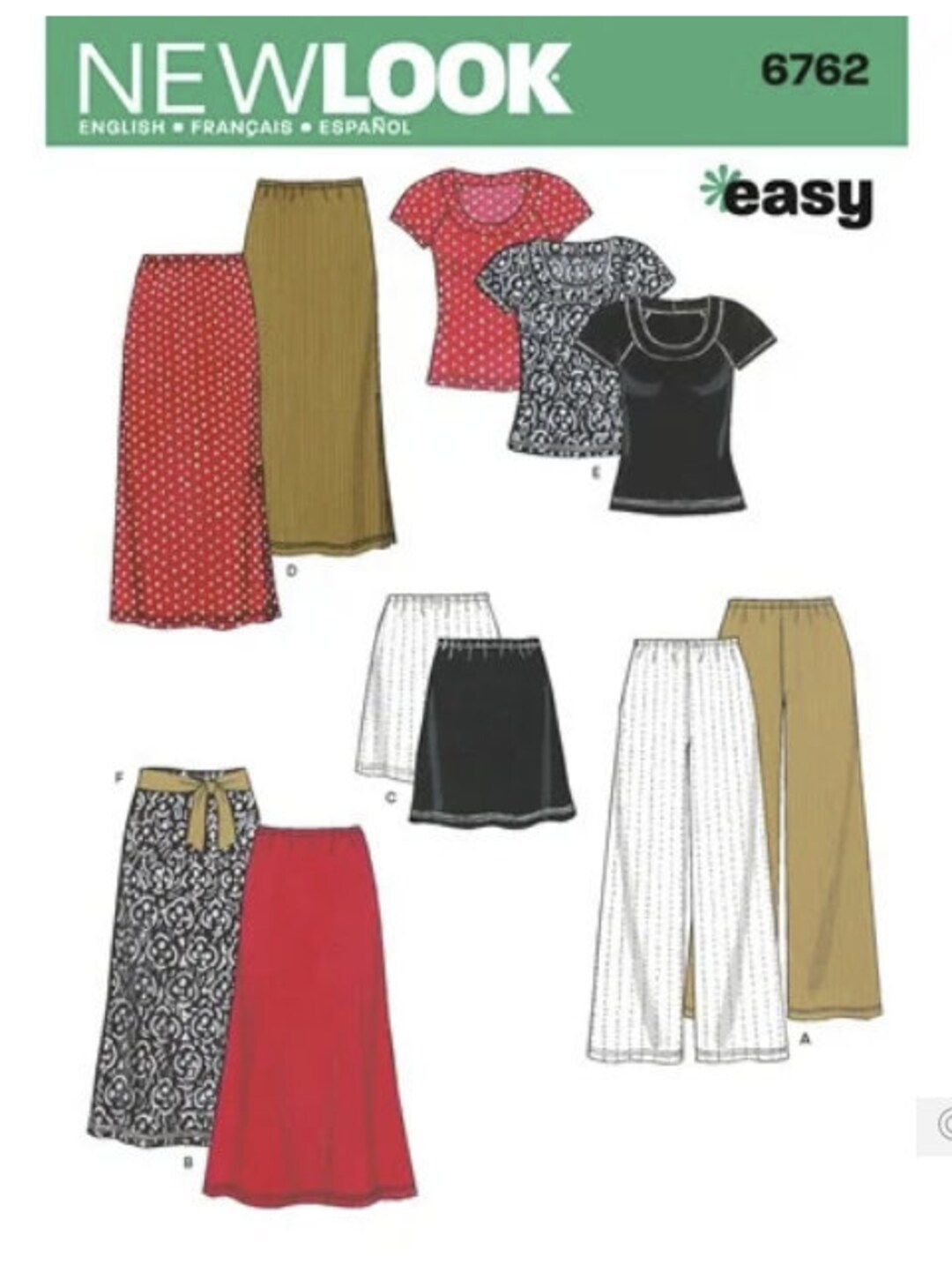 Sewing Pattern for Womens Separates in Misses Sizes, Womens Knit Top ...