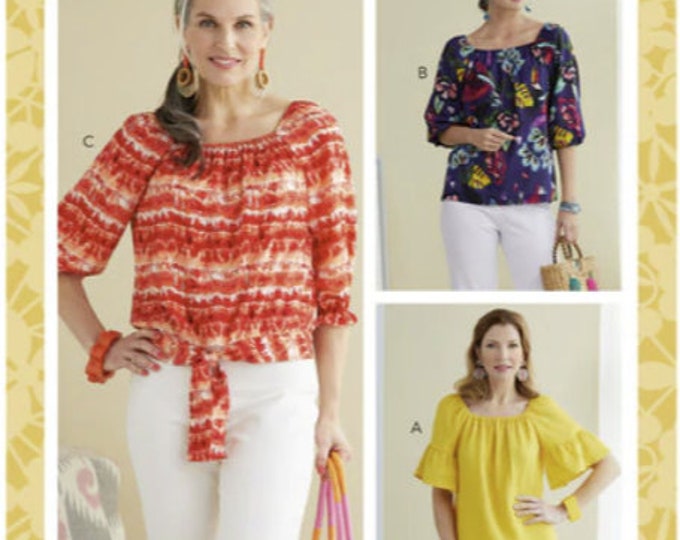 Sewing Pattern for Womens Tops, Easy Sew Peasant Style Tops in Three ...