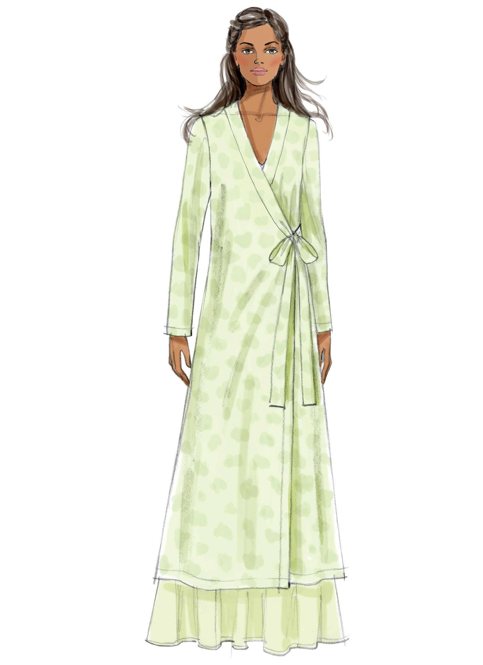 Sewing Pattern for Womens' Side-tie Robe Top Gown Pants - Etsy