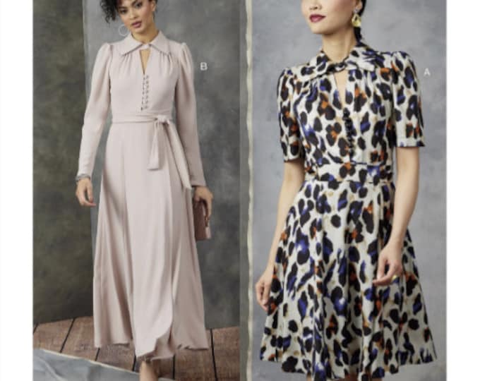 Sewing Pattern for Misses DEEP-V DRESSES, Vogue Pattern V9053, Womens ...