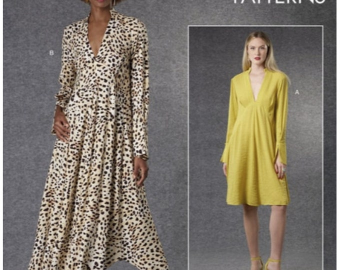 Sewing Pattern Womens DEEP-V Dresses, Vogue Pattern V1780, Womens Dress ...