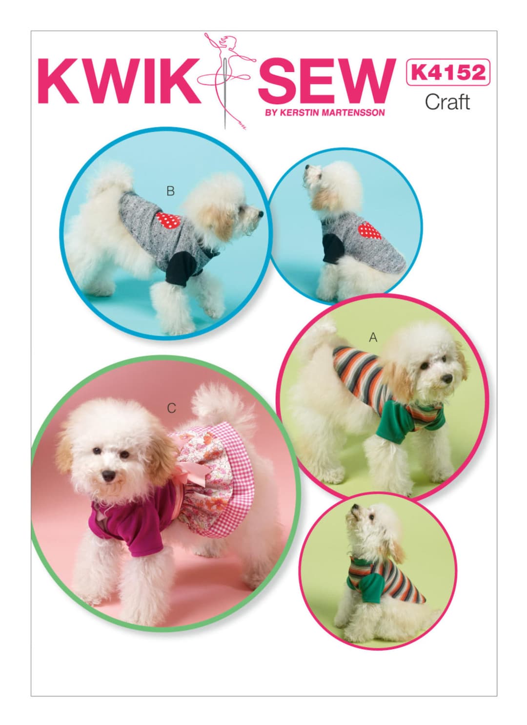 Sewing Pattern for Dog Clothes, Kwik Sew K4152, Pet Coats, Dog Jackets ...