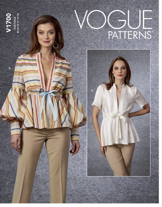 Sewing Pattern for Womens TOPS Vogue Pattern V1700 Womens - Etsy