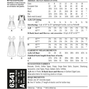 Sewing Pattern for Womens Dresses in Sizes 6-18, New Look N6341, NEW ...