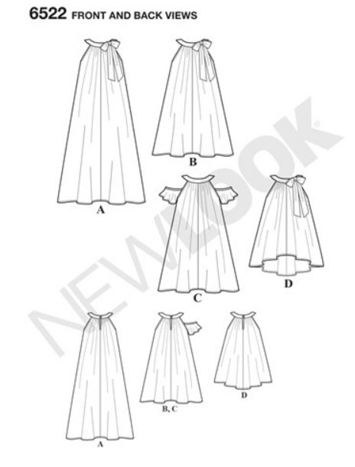 Sewing Pattern for Girls Dress in Sizes 3 to 14 New Look | Etsy