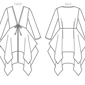 Sewing Pattern Womens' Tie-front COVER-UP W/ Peplum-style - Etsy