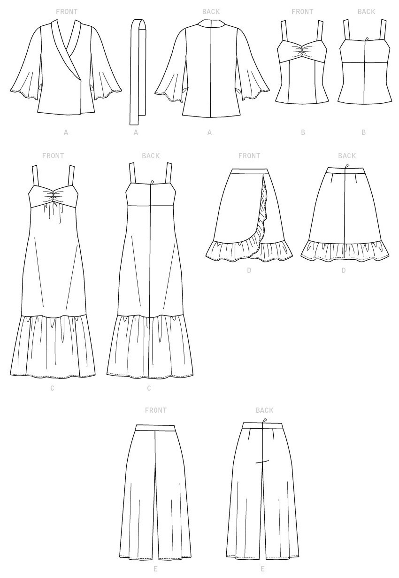 Sewing Pattern Womens Wardrobe Pattern in Misses Sizes - Etsy