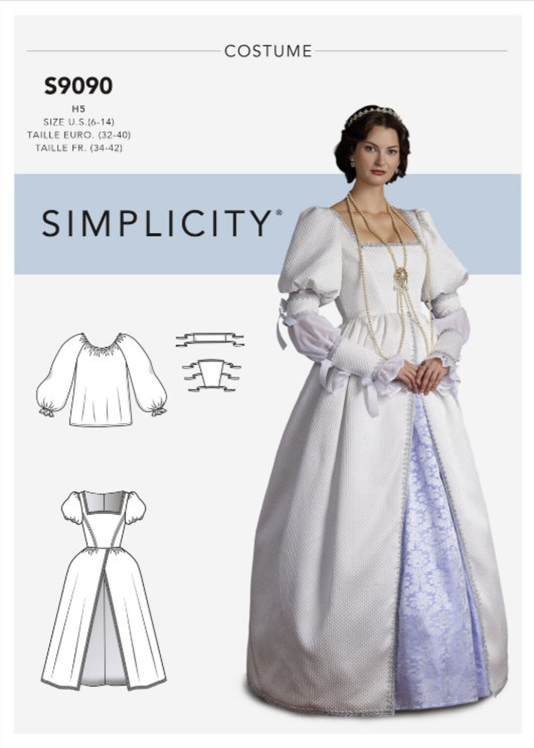 Sewing Pattern for Womens Renaissance Gown, Women's Historical Dress ...