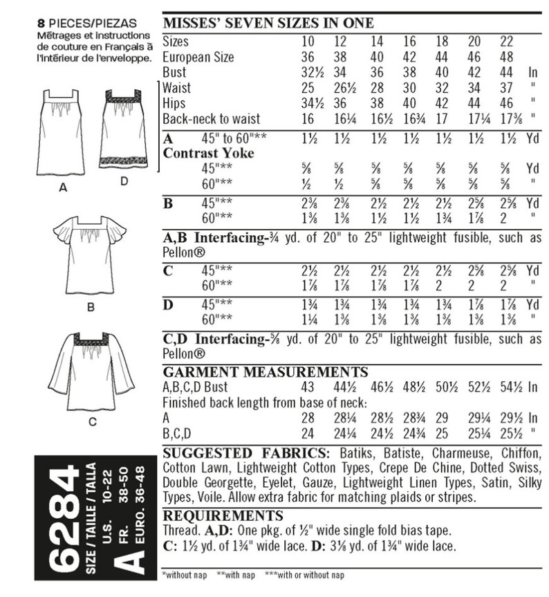 Sewing Pattern for Womens Tops in Misses Sizes New Look - Etsy