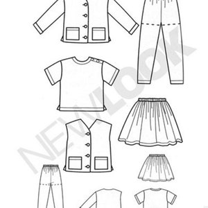 Sewing Pattern for Boys & Girls Separates, New Look Pattern N6398, New ...