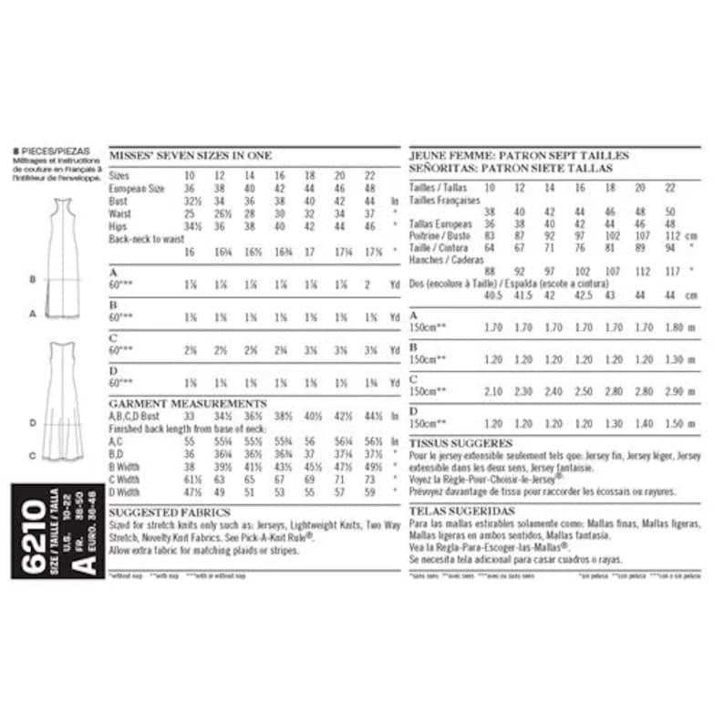 Sewing Pattern for Womens Dress, Sizes 10 to 22, Easy Sew Dress ...