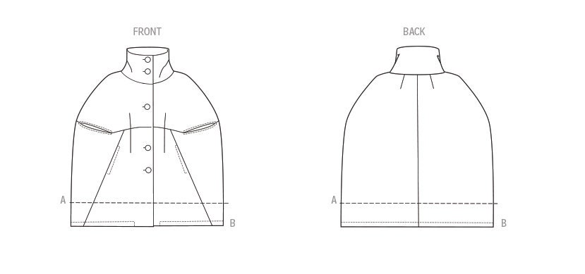 Sewing Pattern for Womens Cape, New Look N6768, New Pattern, Womens ...