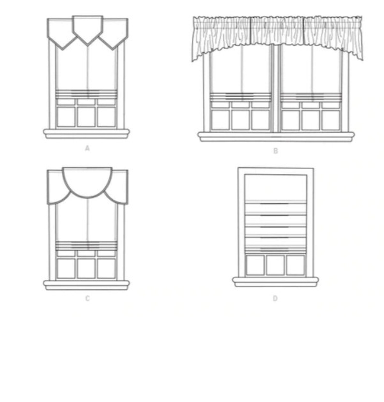 Sewing Pattern for Roman Shades & Valances Kwik Sew Pattern | Etsy