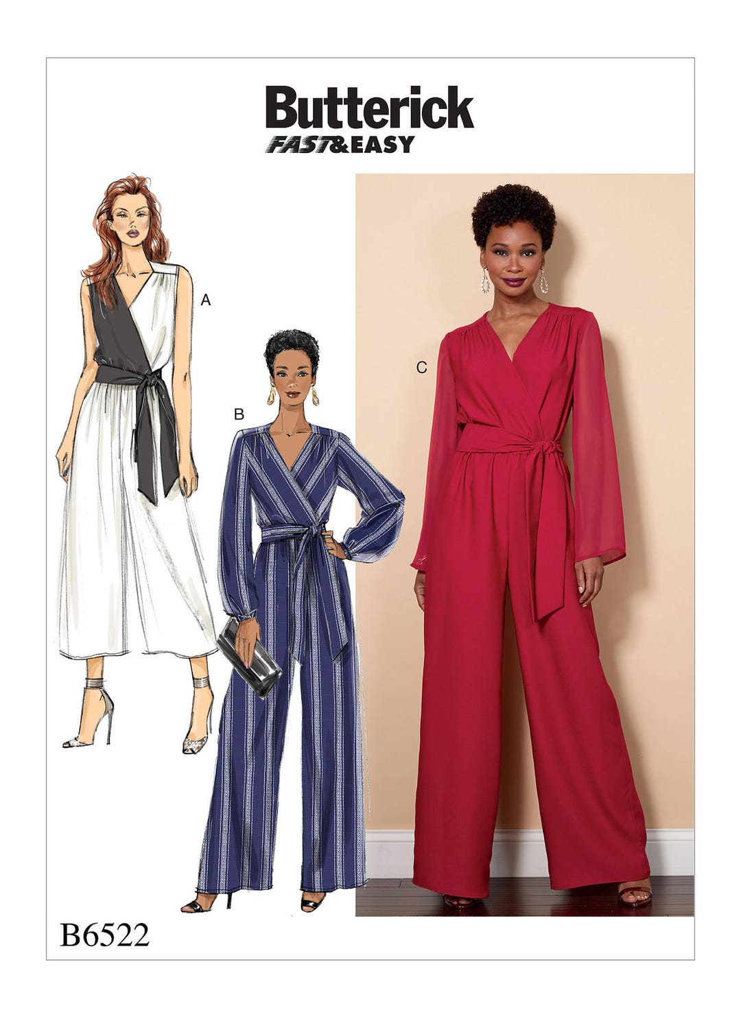Sewing Pattern for Womens Jumpsuit in Misses & Plus Sizes, Butterick ...