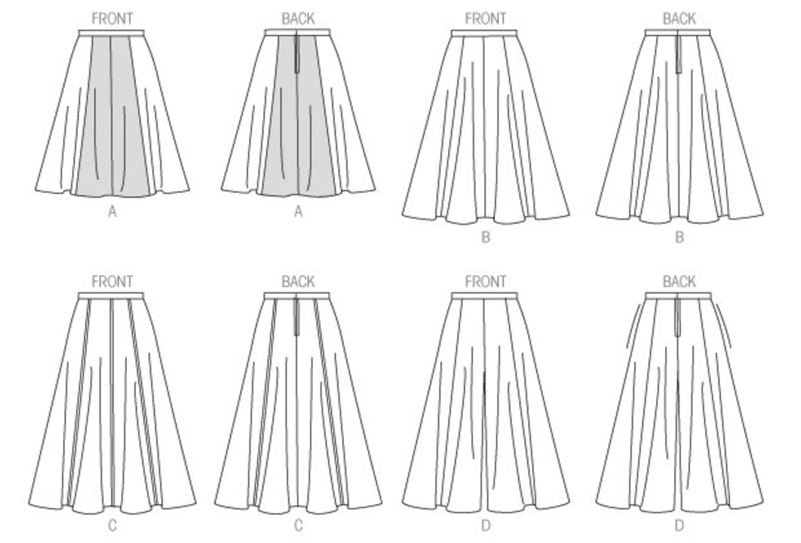 Sewing Pattern for Misses' Gored Skirts and Culottes - Etsy