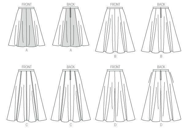 Sewing Pattern for Misses' Gored Skirts and Culottes - Etsy
