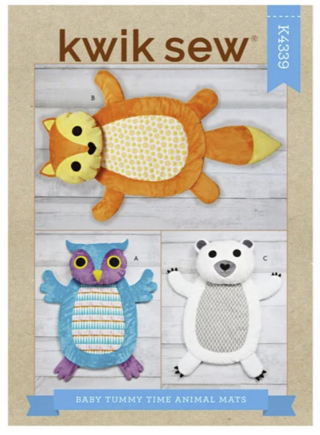Sewing Pattern for Baby Floor Time Mats, Kwik Sew Pattern K4339, New ...