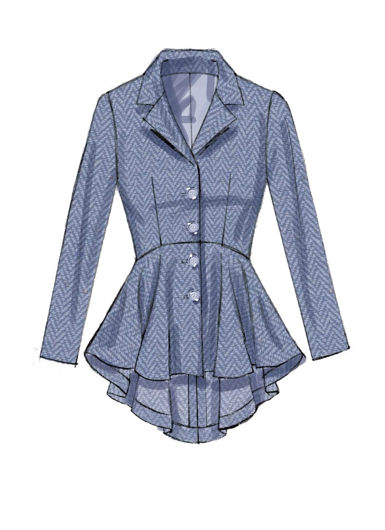 Sewing Pattern for Womens' Notch-collar, Peplum Jackets, Mccall's Pattern M7513,NEW PATTERN ...