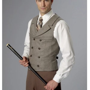 Sewing Pattern Men's Single or Double-breasted Vests, Mccalls Costume ...