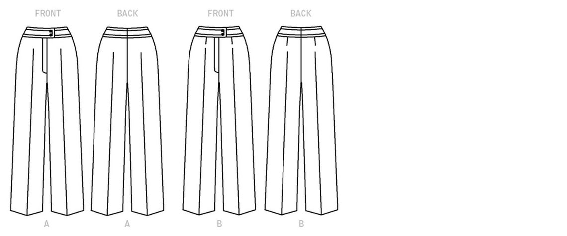 Sewing Pattern for Womens Straight-leg Pants Vogue Pattern | Etsy